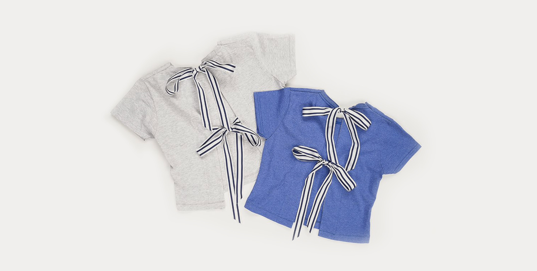 Customizable T-shirts with sailor-style ribbons - Manubens